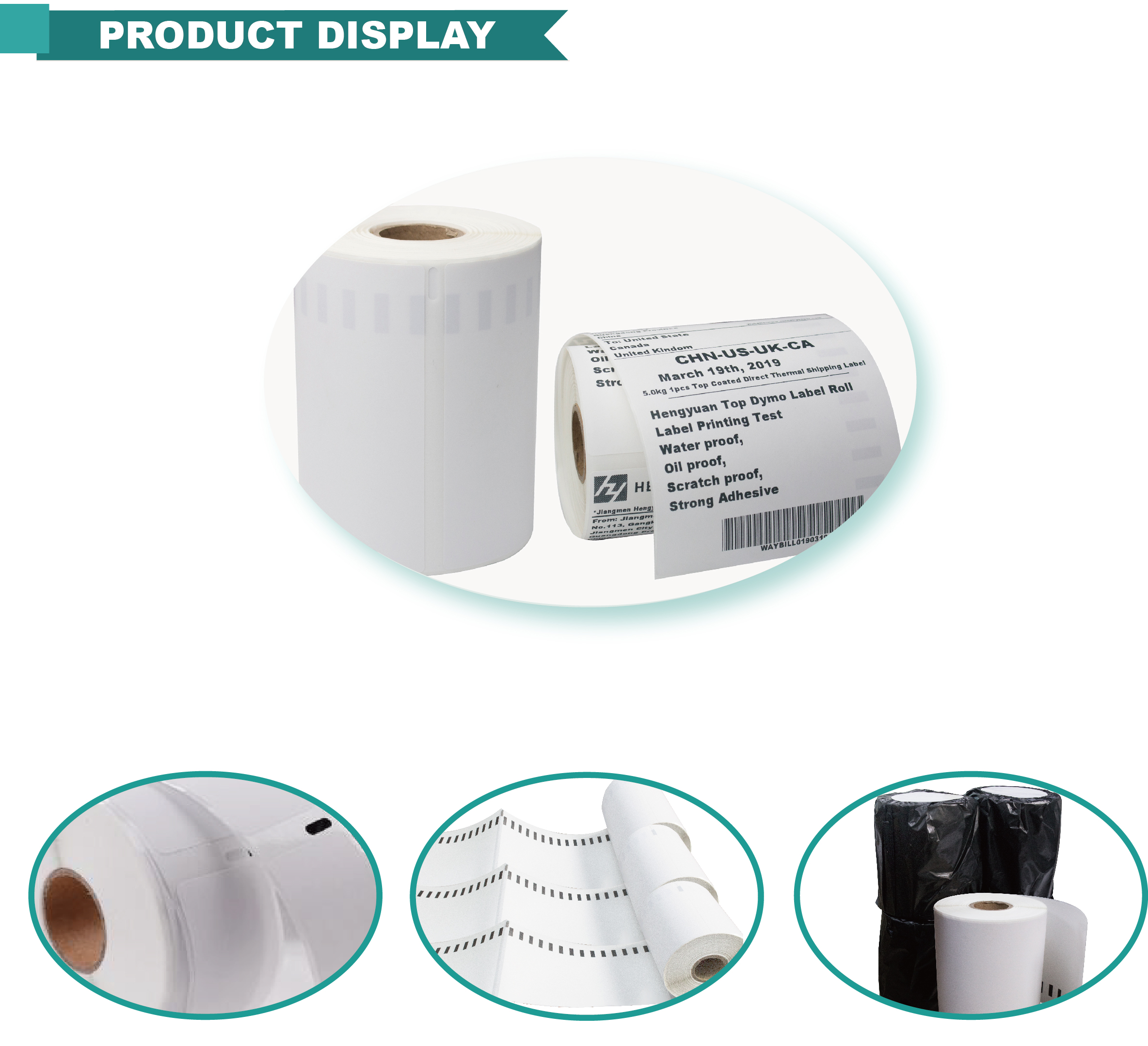 Waterproof Dymo 4xl Direct Thermal Label Barcode Sticker Roll Shipping ...