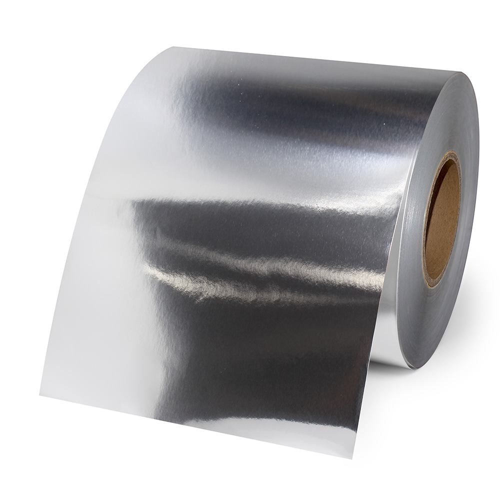 Bright Sliver PP label metallized film jumbo label roll sticker label ...